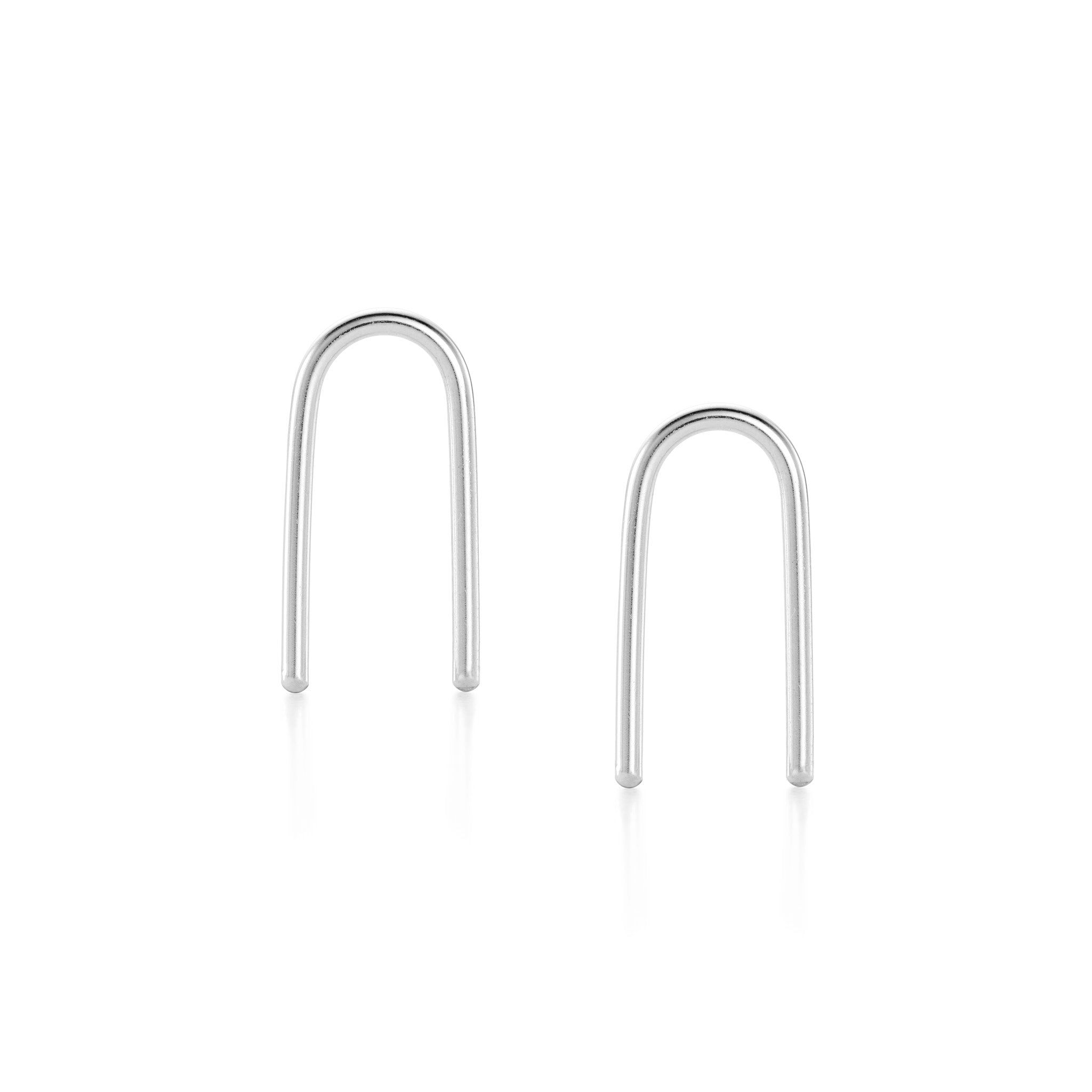 U-Shaped Earrings - Silver – Baleen